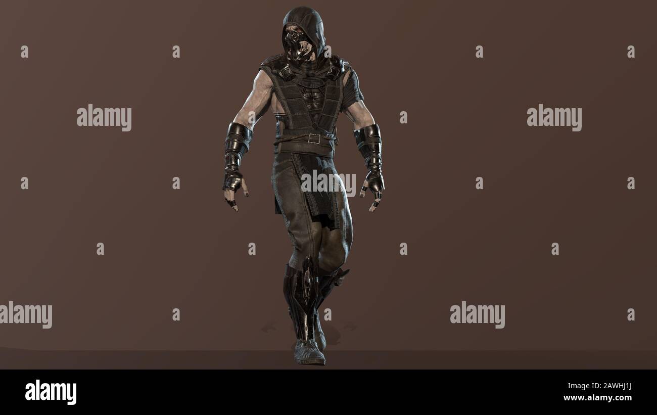 futuristic Ninja in 3d render Stock Photo - Alamy