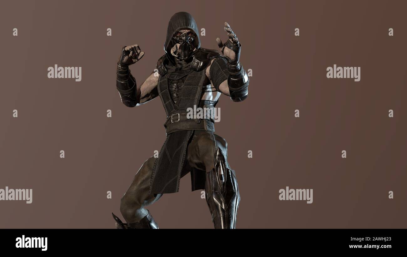 futuristic Ninja in 3d render Stock Photo - Alamy