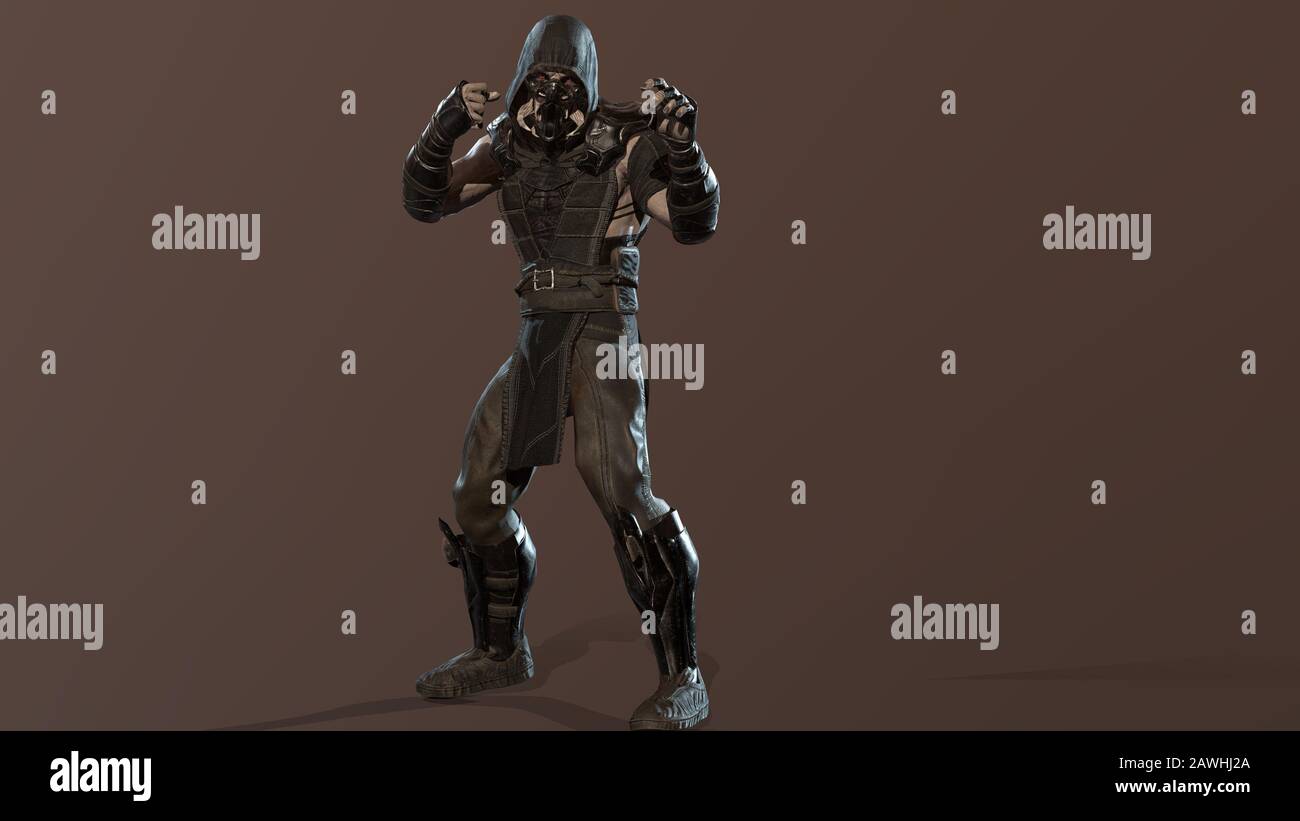 futuristic Ninja in 3d render Stock Photo - Alamy