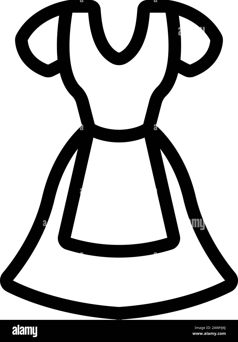 apparel female vector icon. Isolated contour symbol illustration Stock ...