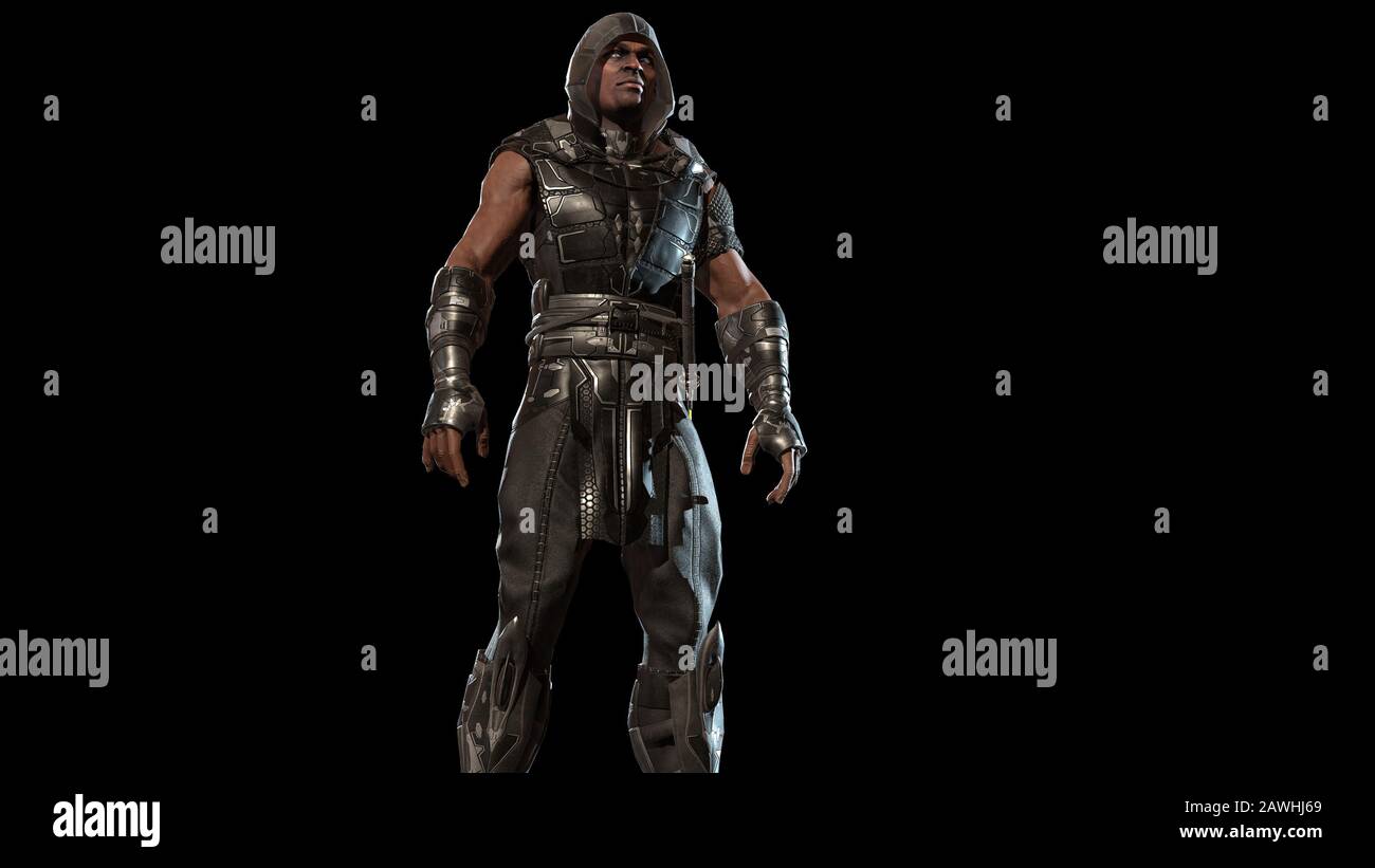 3d illustration ninja sword in hi-res stock photography and images - Alamy