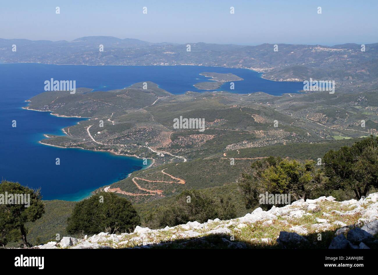 Pagasetic Gulf, Alatas island, Valthoudi Bay, Horto, Milina and Lafkos ...