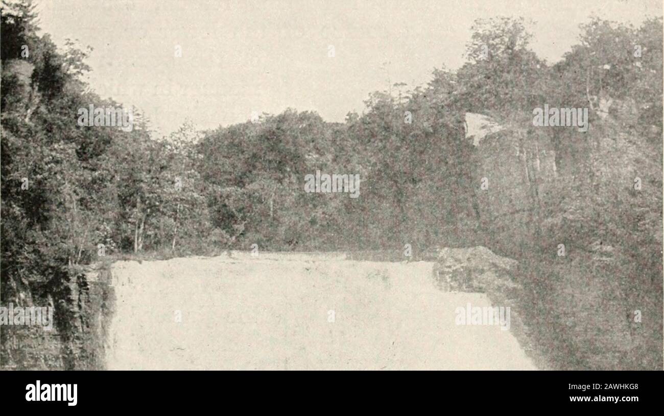 The physical geography of New York state . FIG. 90. Triphammer Falls in ...