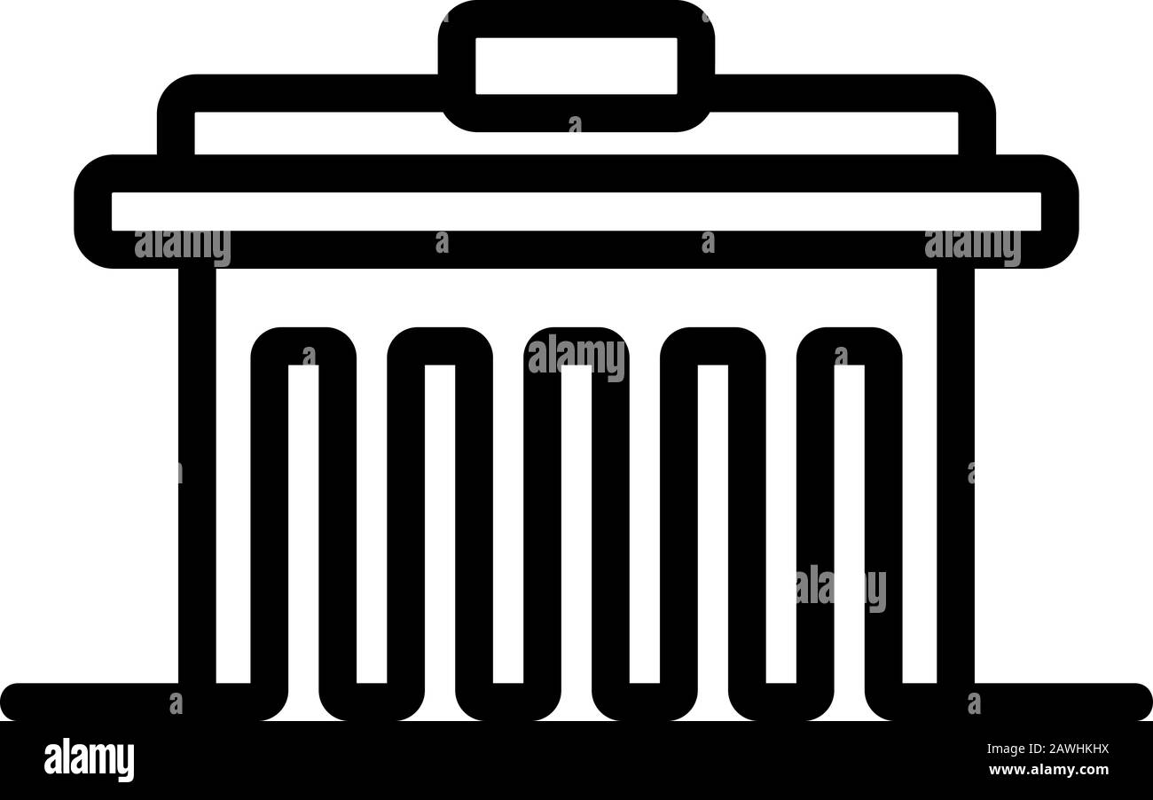 building icon vector. Isolated contour symbol illustration Stock Vector ...