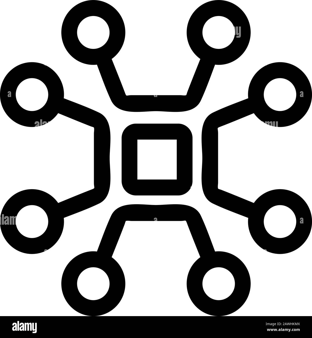 chip icon vector. Isolated contour symbol illustration Stock Vector Image & Art - Alamy