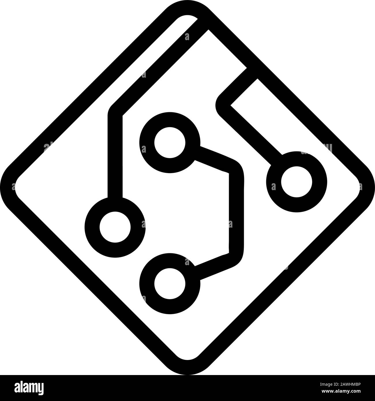 chip icon vector. Isolated contour symbol illustration Stock Vector ...