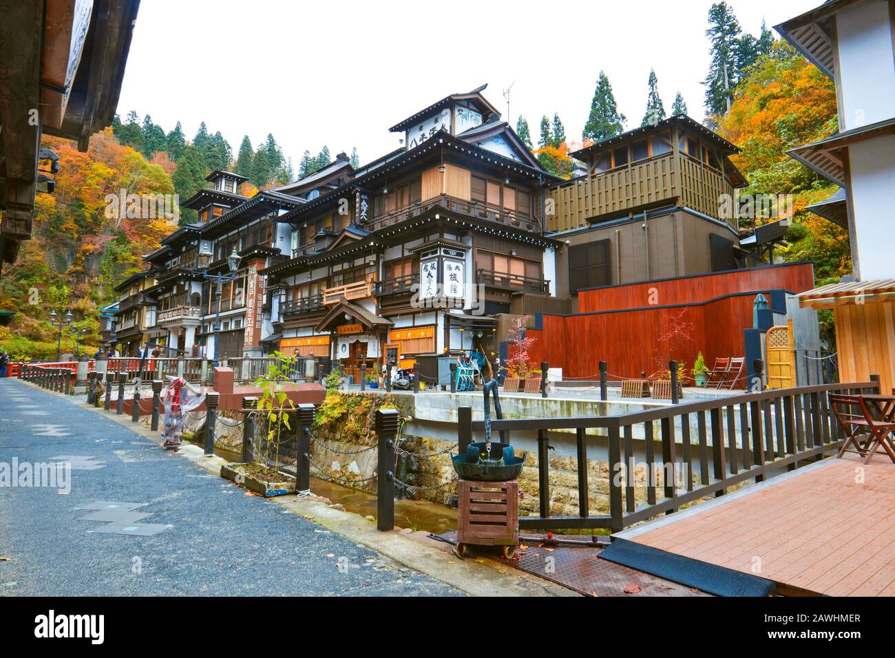 Ginzan Onsen, Japan hot springs town, Yamagata, Tohoku Stock Photo - Alamy