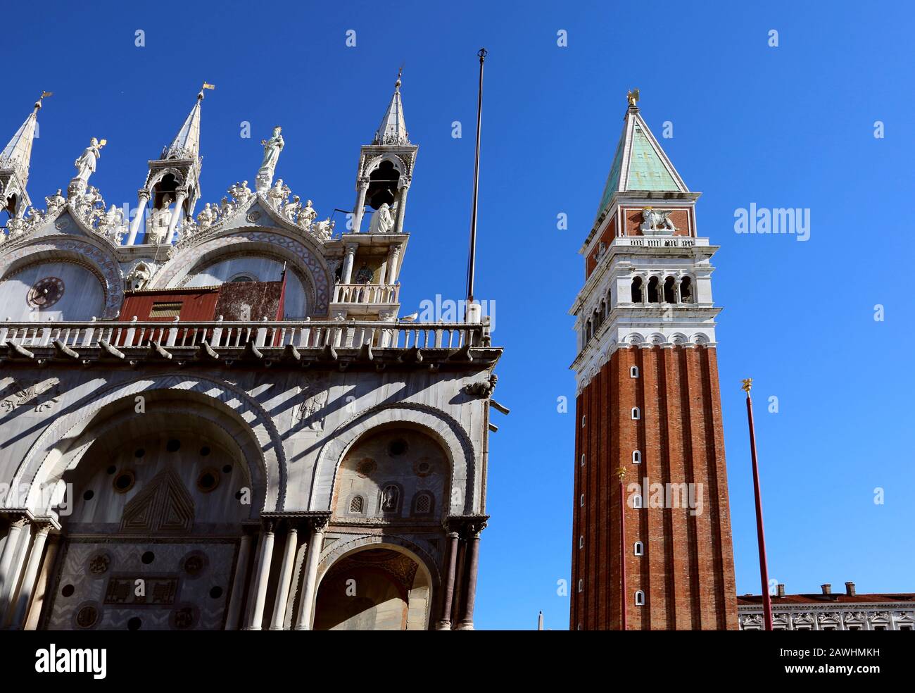 Venice the bell tower of the Basilica of Saint Mark Marco classic ...
