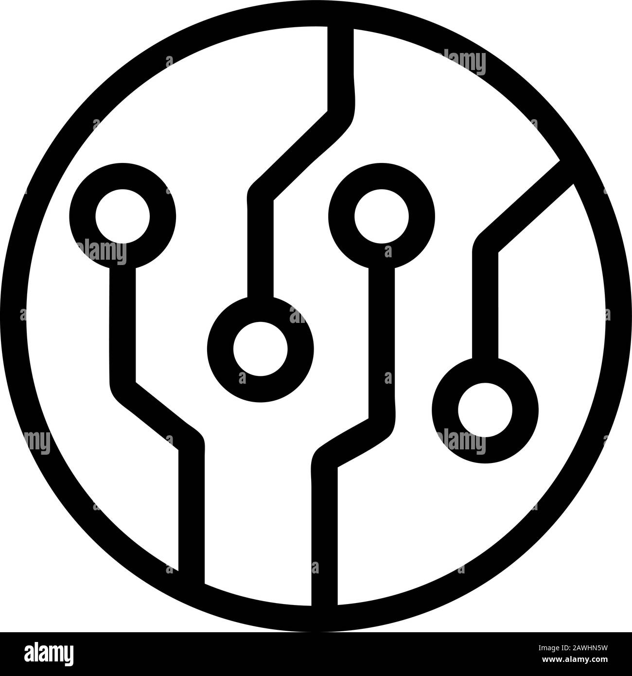 chip icon vector. Isolated contour symbol illustration Stock Vector ...