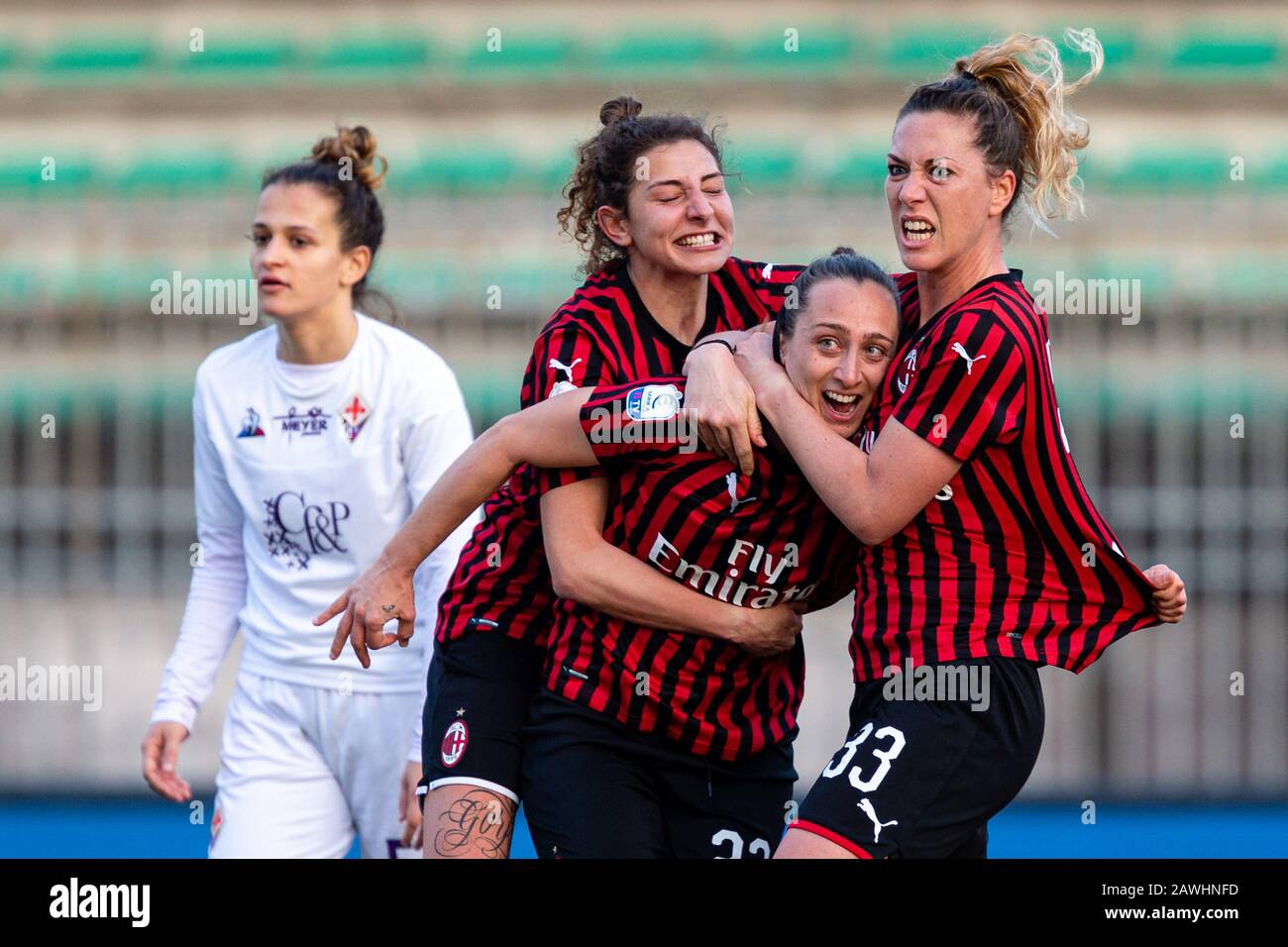 Francesca vitale milan and miriam longo milan happiness goal hi-res ...