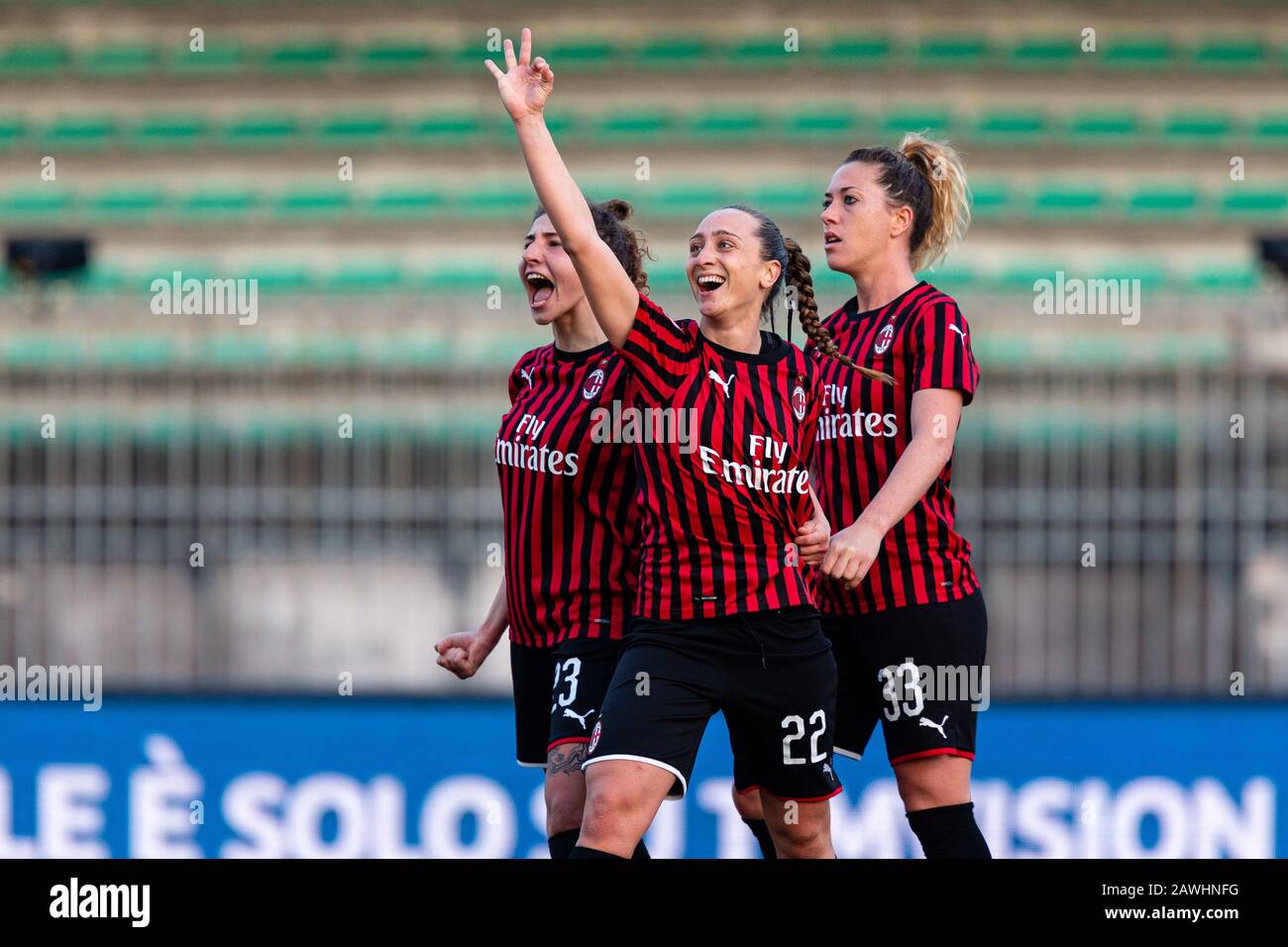 Francesca vitale milan and miriam longo milan happiness goal hi-res ...