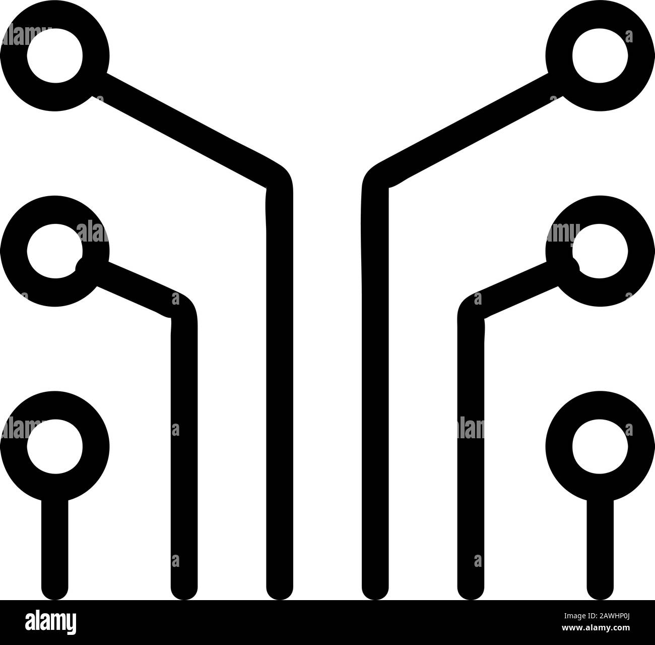 chip icon vector. Isolated contour symbol illustration Stock Vector ...