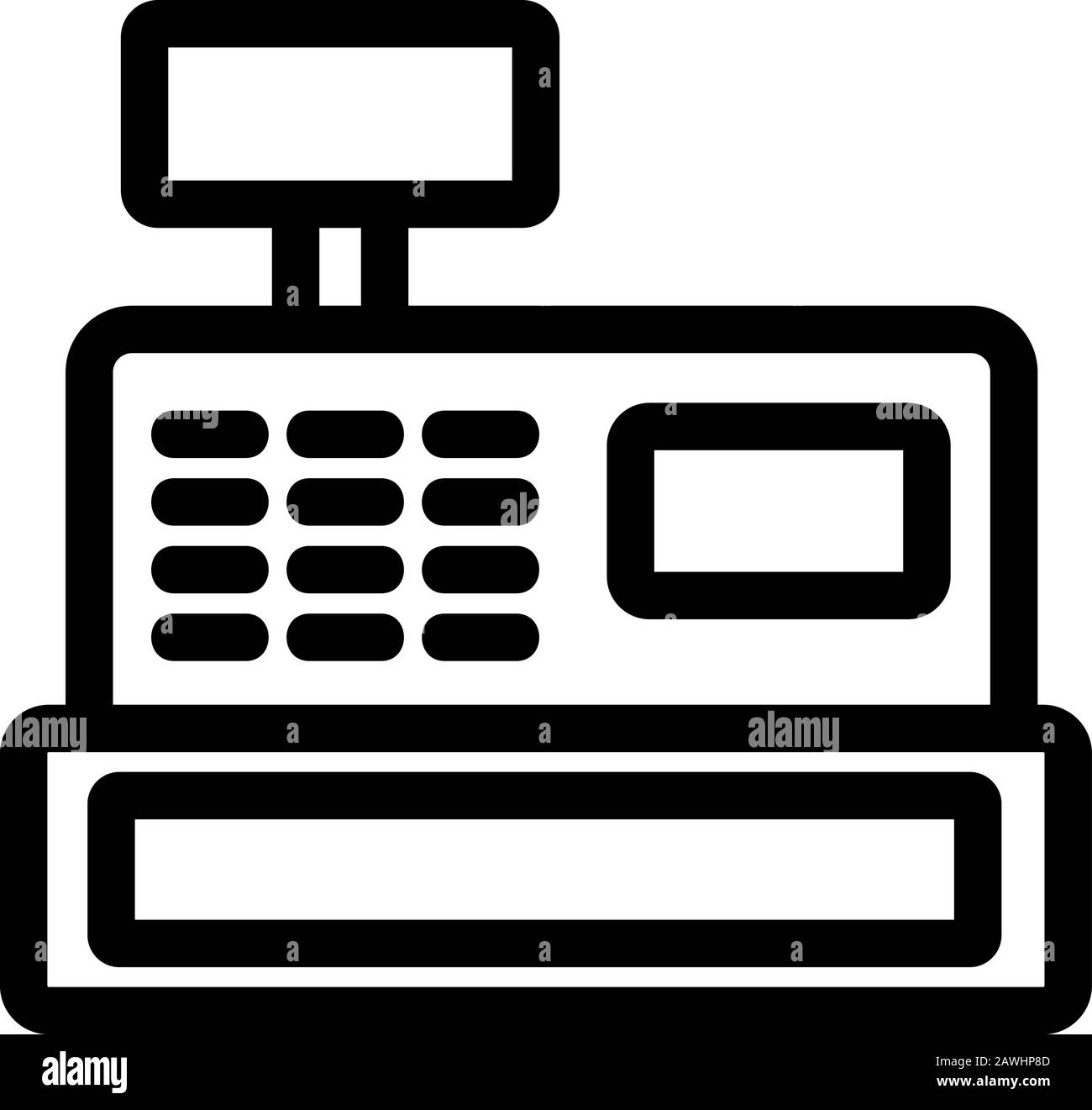Cashier icon vector. Isolated contour symbol illustration Stock Vector ...