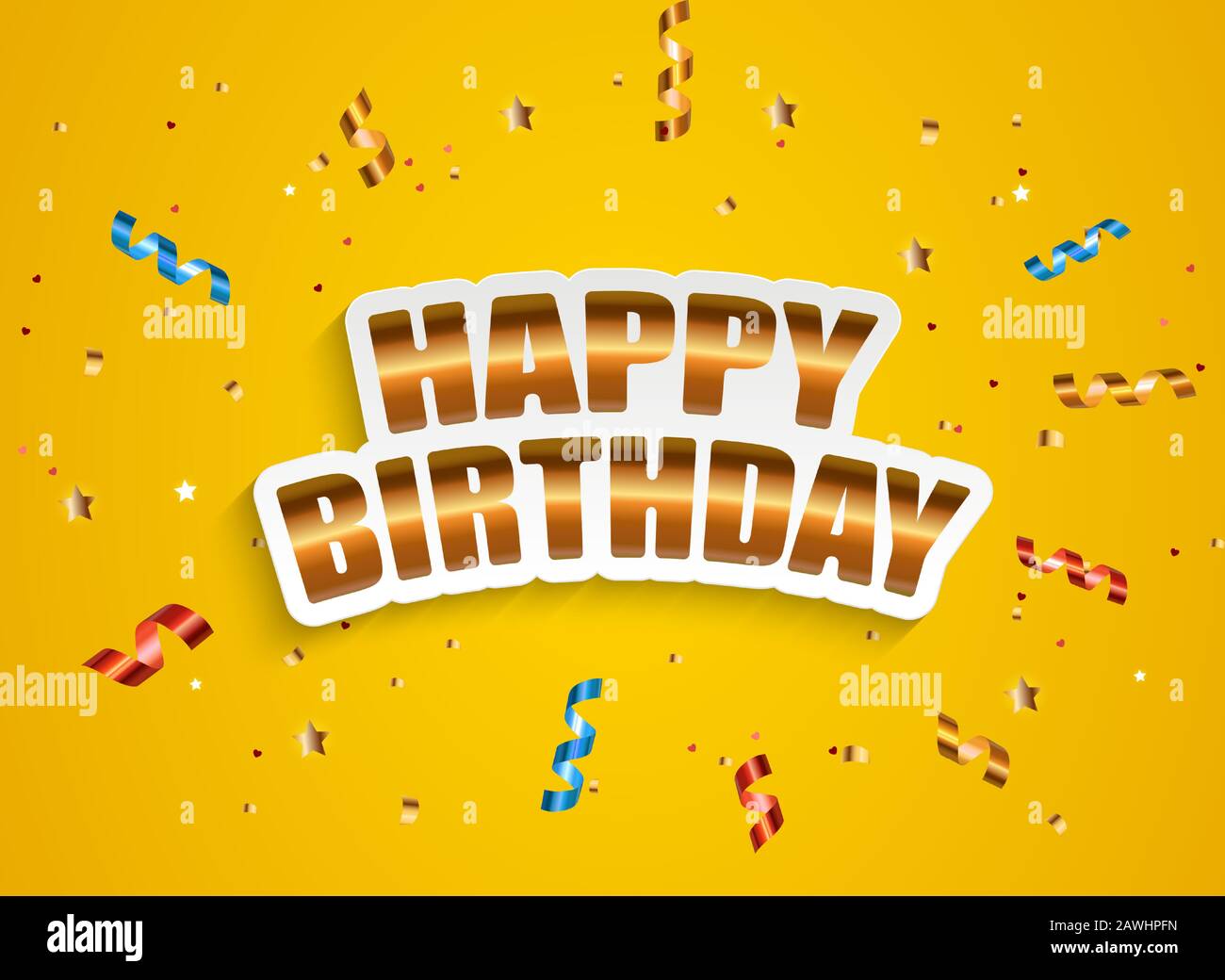 Glossy Happy Birthday Background Vector Illustration Stock Vector Image ...