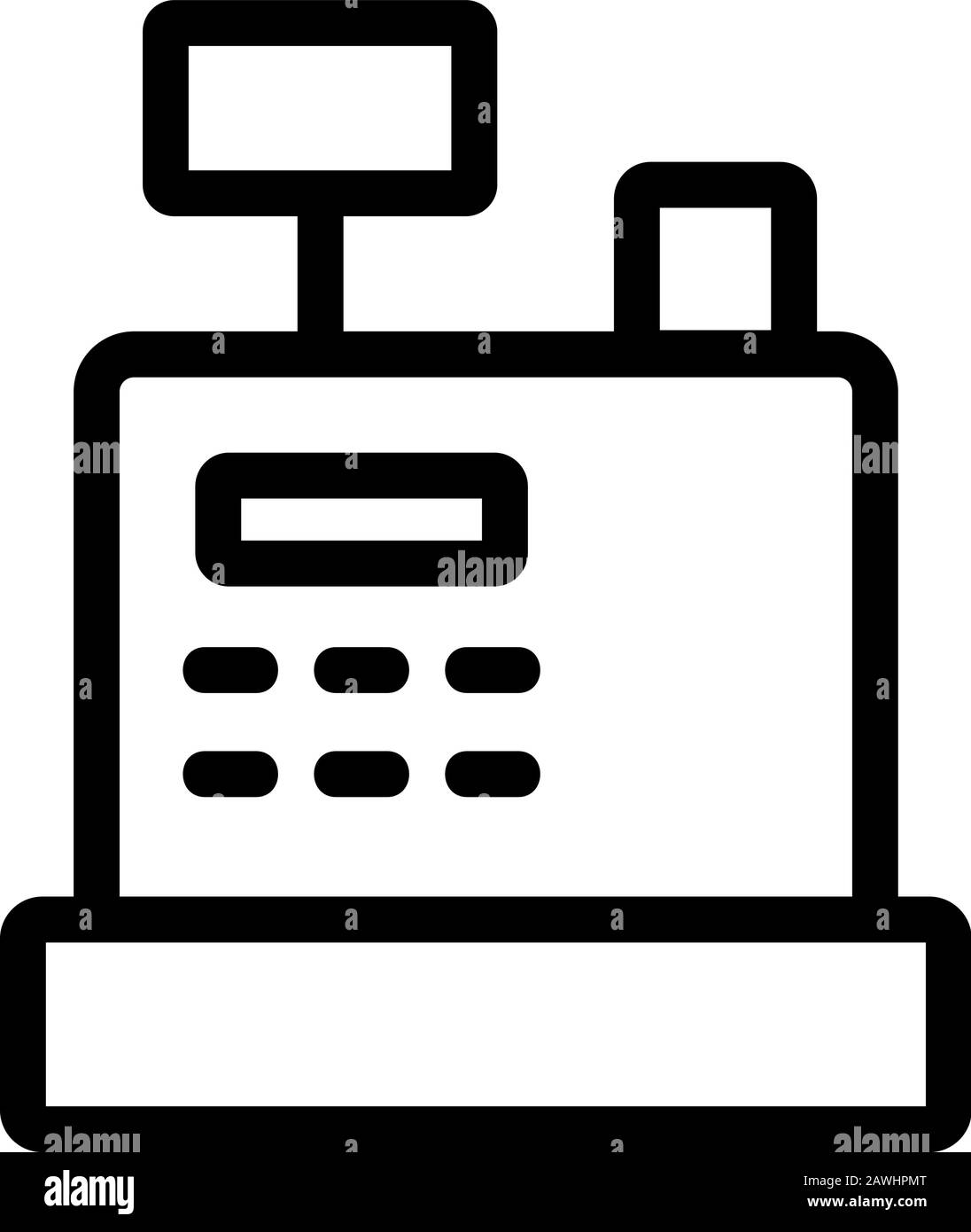Cashier icon vector. Isolated contour symbol illustration Stock Vector ...