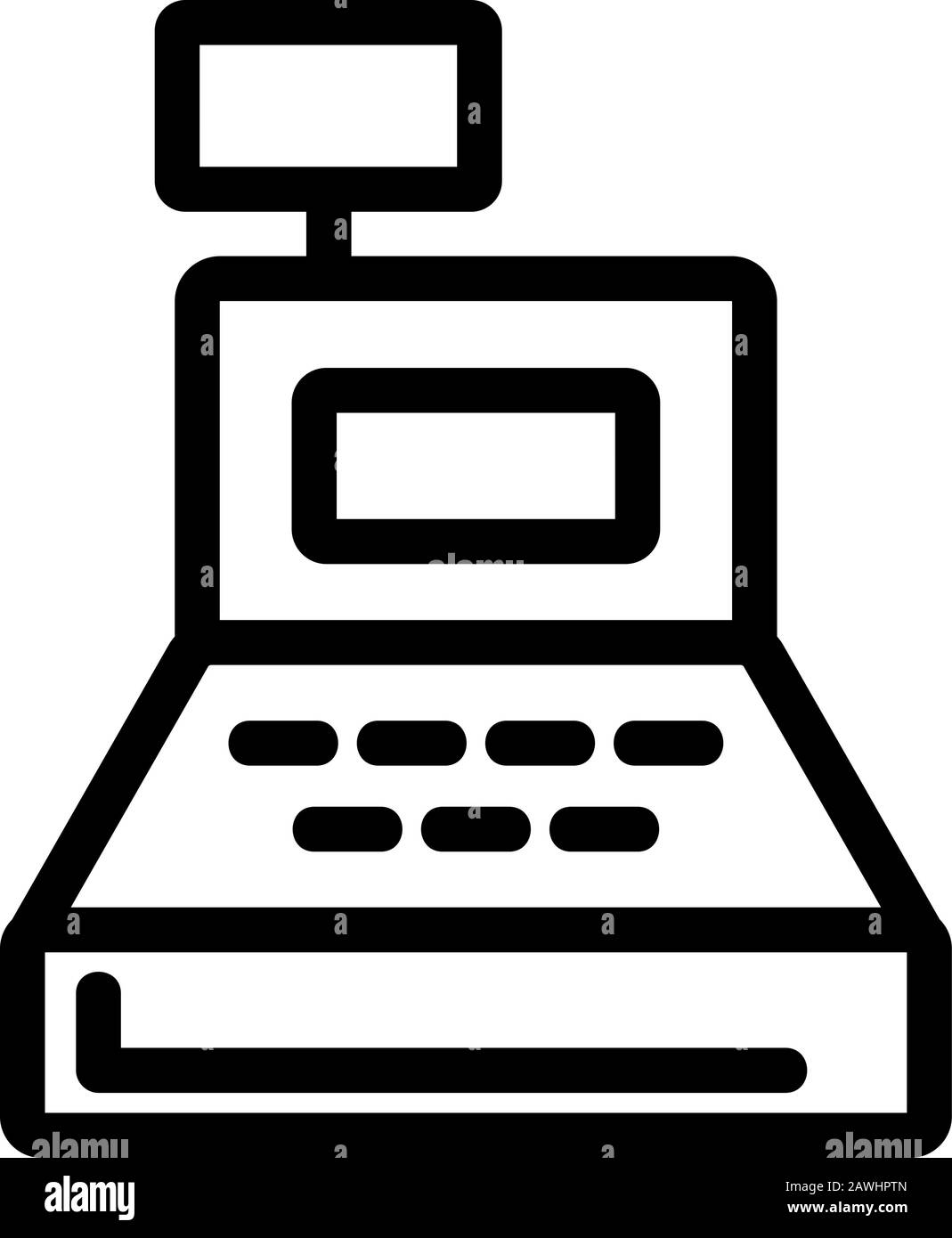 Cashier icon vector. Isolated contour symbol illustration Stock Vector ...