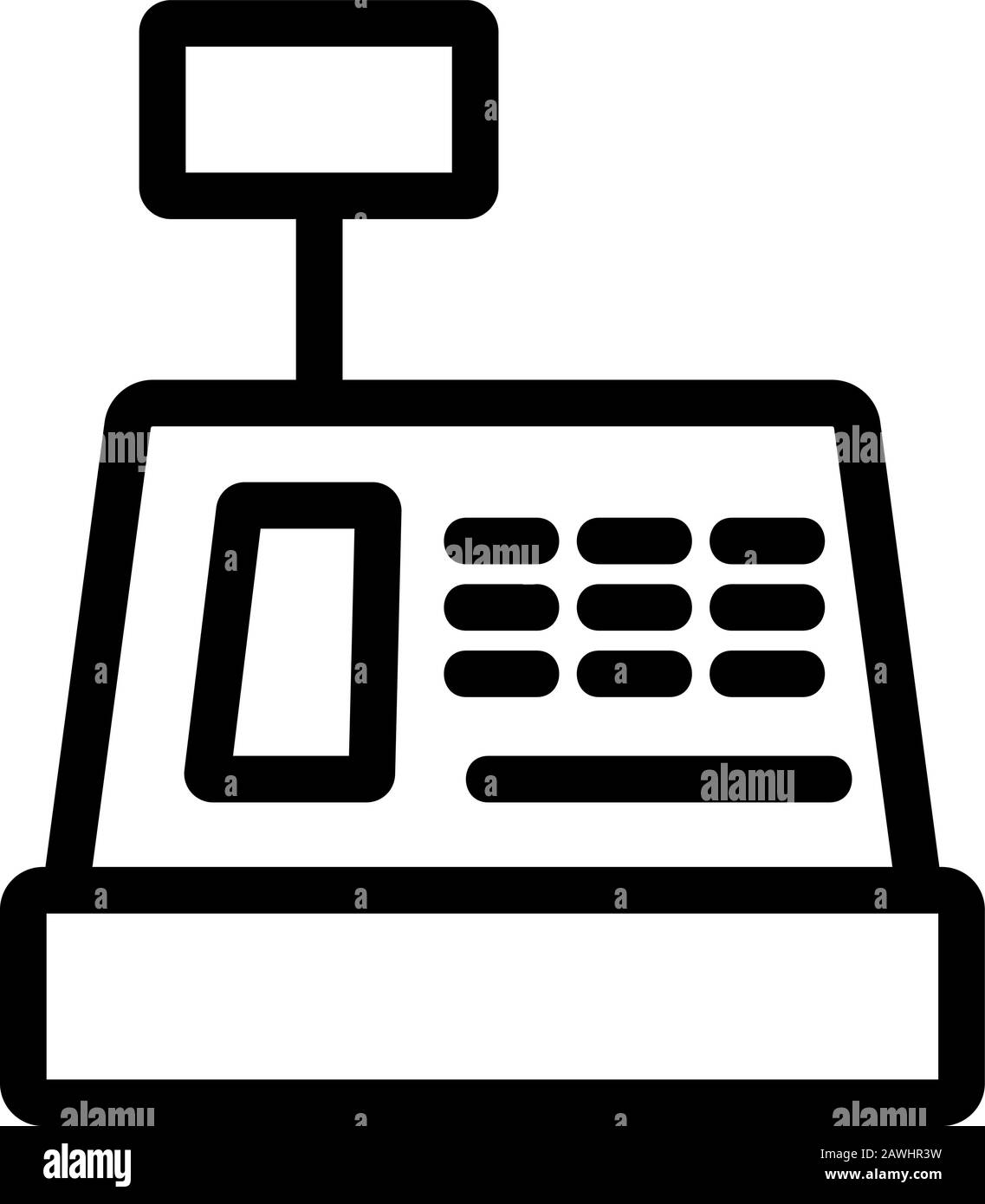 Cashier icon vector. Isolated contour symbol illustration Stock Vector ...