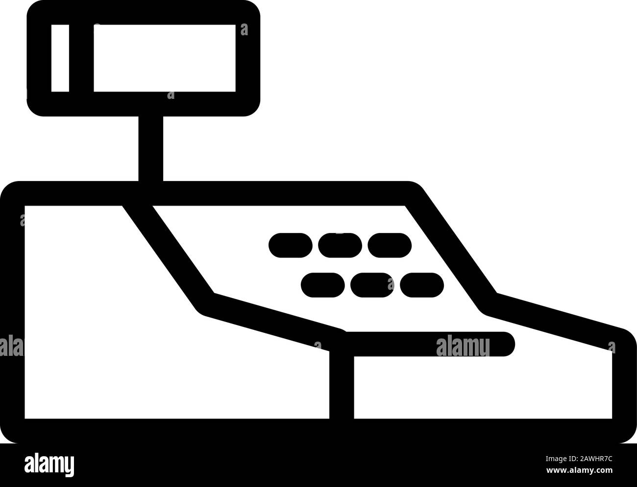 Cashier icon vector. Isolated contour symbol illustration Stock Vector ...