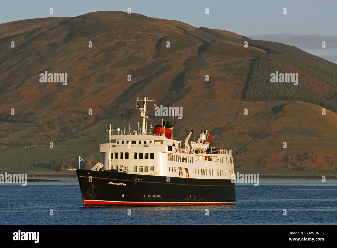 HEBRIDEAN PRINCESS approaching ROTHESAY, ISLE OF BUTE, SCOTLAND Stock ...