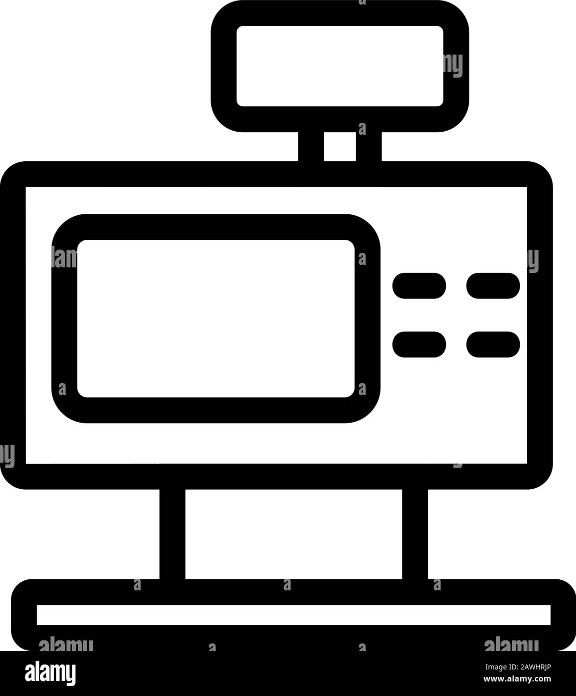 Cashier icon vector. Isolated contour symbol illustration Stock Vector ...