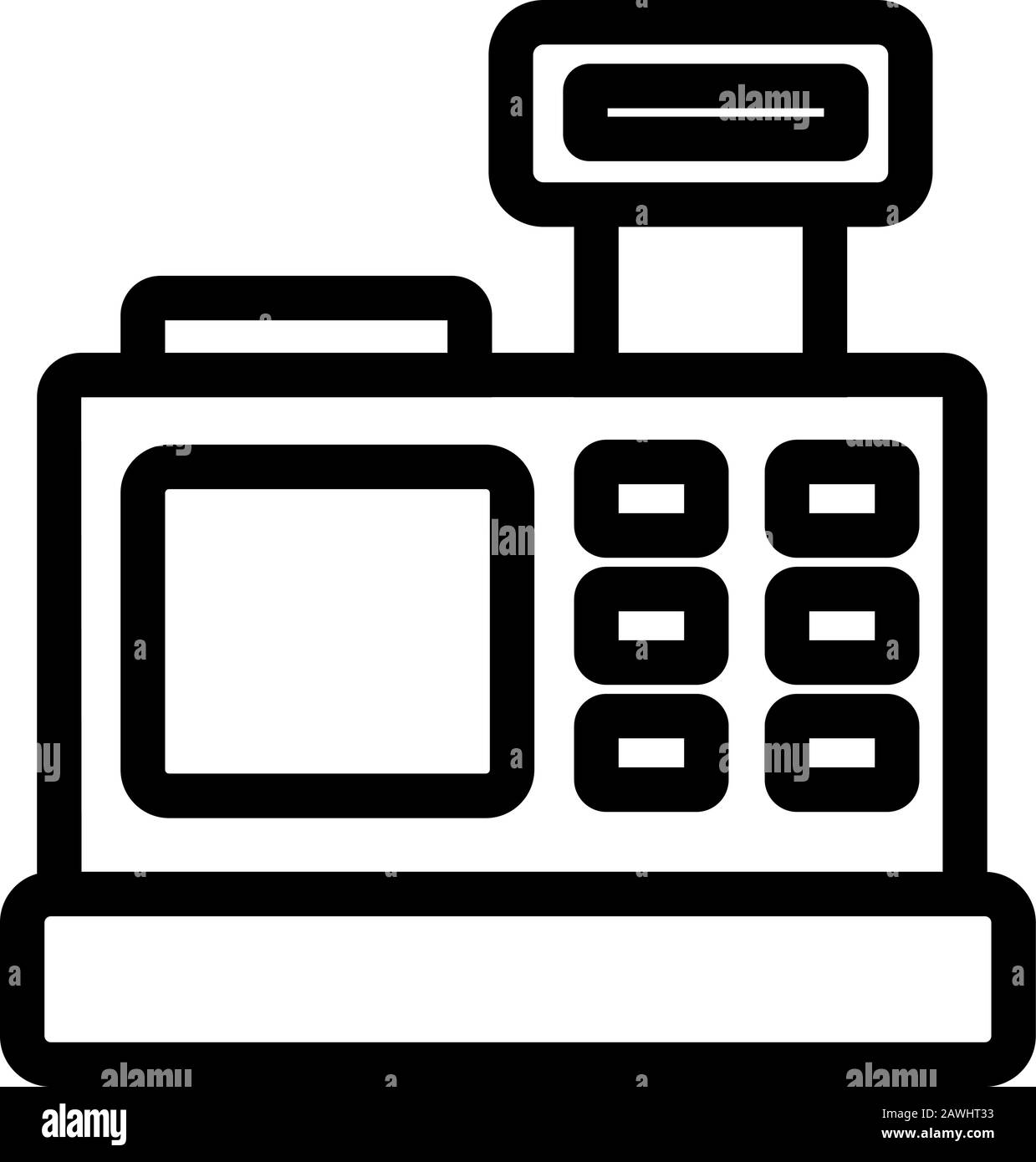 Cashier icon vector. Isolated contour symbol illustration Stock Vector ...