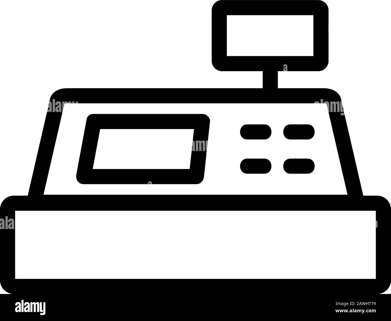 Cashier icon vector. Isolated contour symbol illustration Stock Vector ...