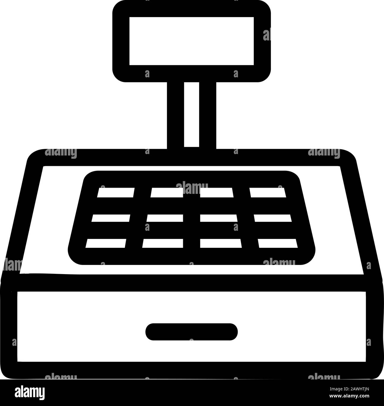 Cashier icon vector. Isolated contour symbol illustration Stock Vector ...