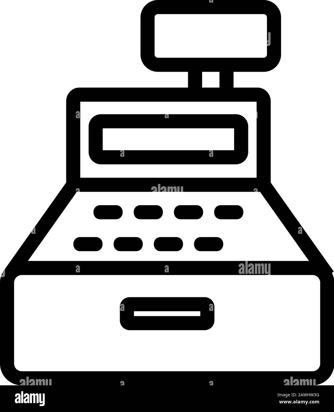 Cashier icon vector. Isolated contour symbol illustration Stock Vector ...