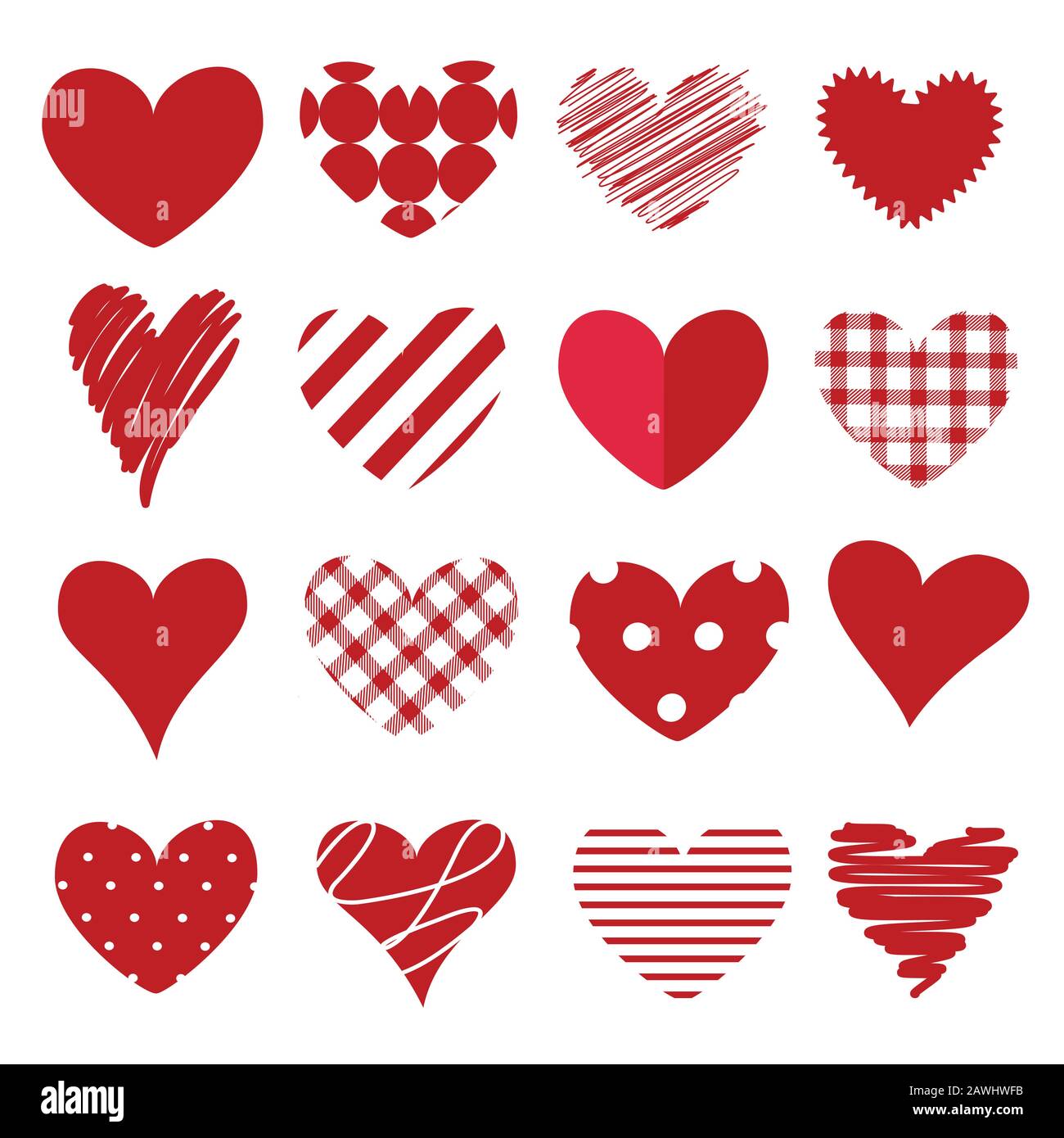 Set of hearts icon and vector illustration Stock Vector Image & Art - Alamy