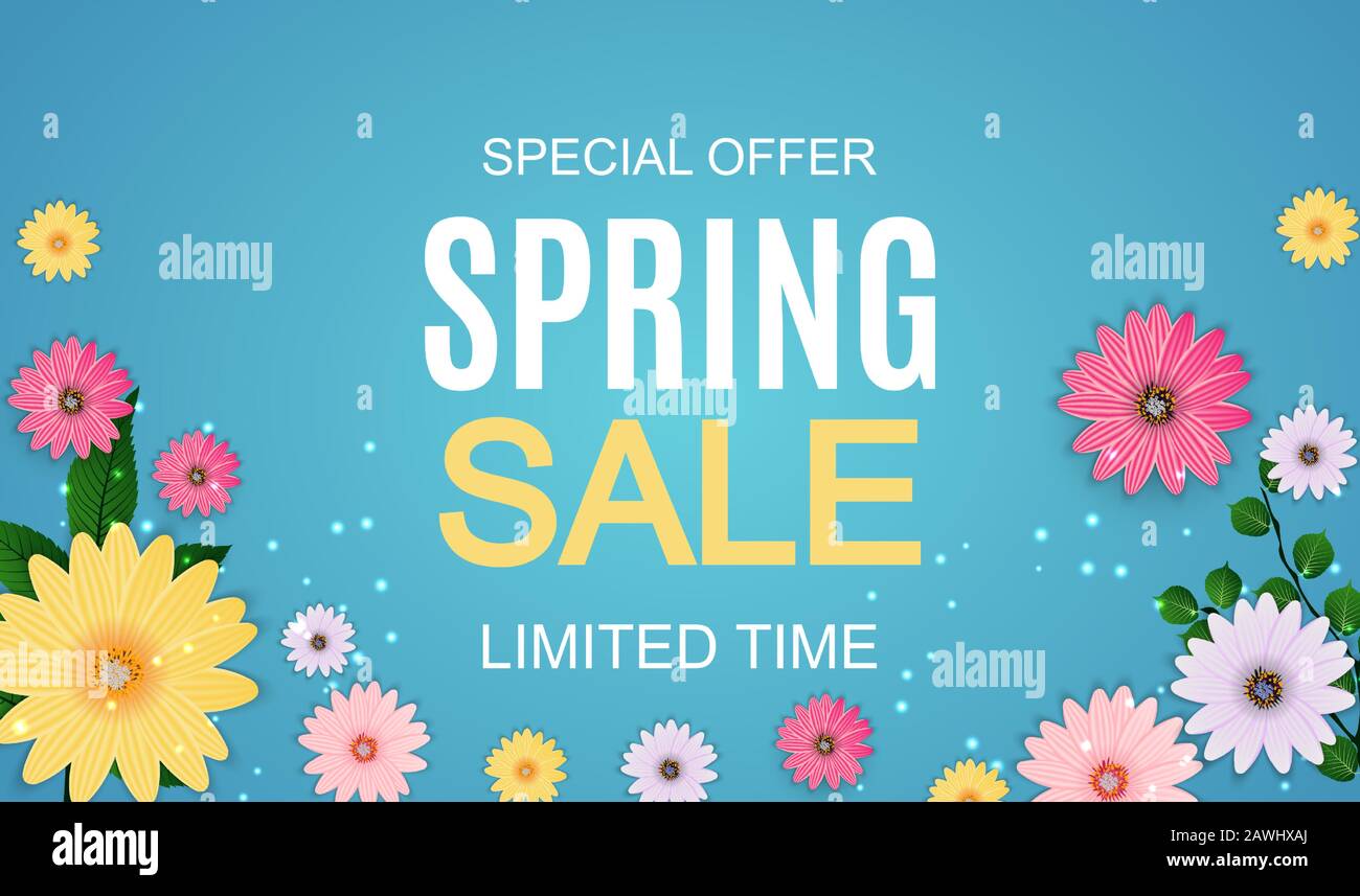 Spring flower market Stock Vector Images - Alamy