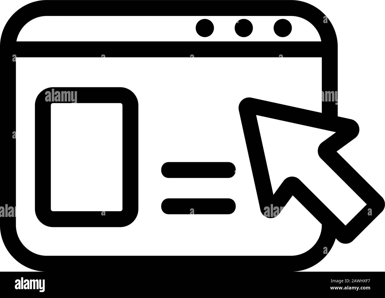 Browser Cursor Icon Vector Isolated Contour Symbol Illustration Stock Vector Image And Art Alamy