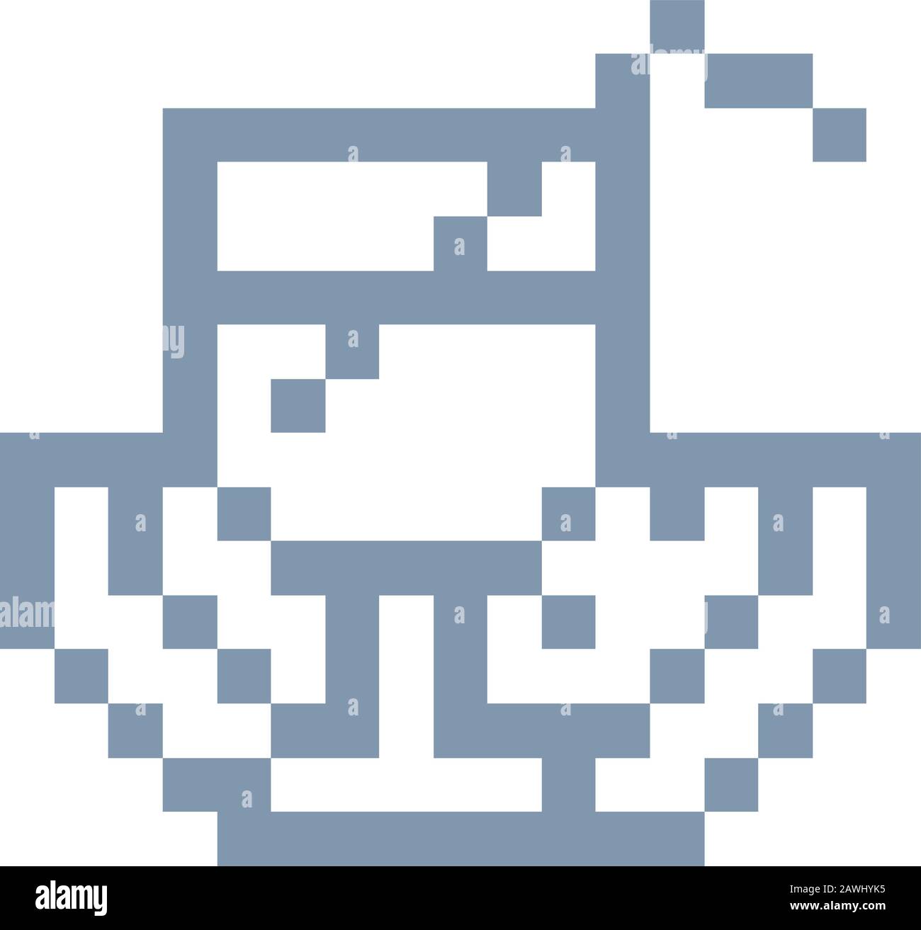 Watermelon Cocktail Pixel 8 Bit Video Art Icon Stock Vector Image & Art ...