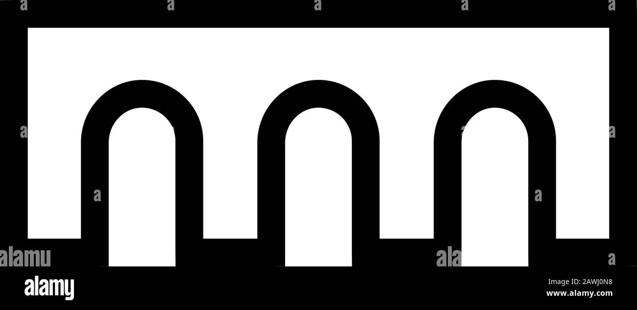 Bridge icon vector. Isolated contour symbol illustration Stock Vector ...