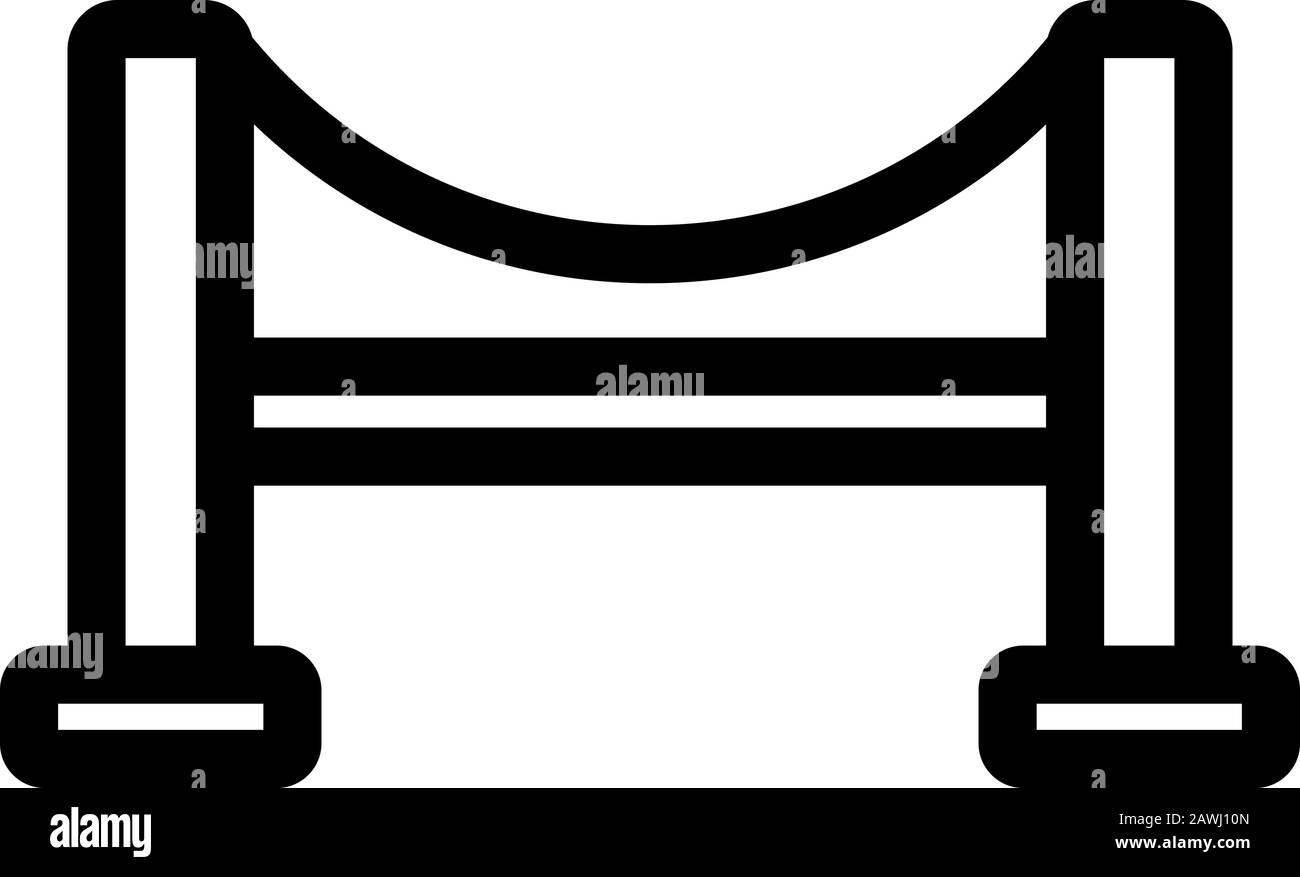 Bridge icon vector. Isolated contour symbol illustration Stock Vector ...