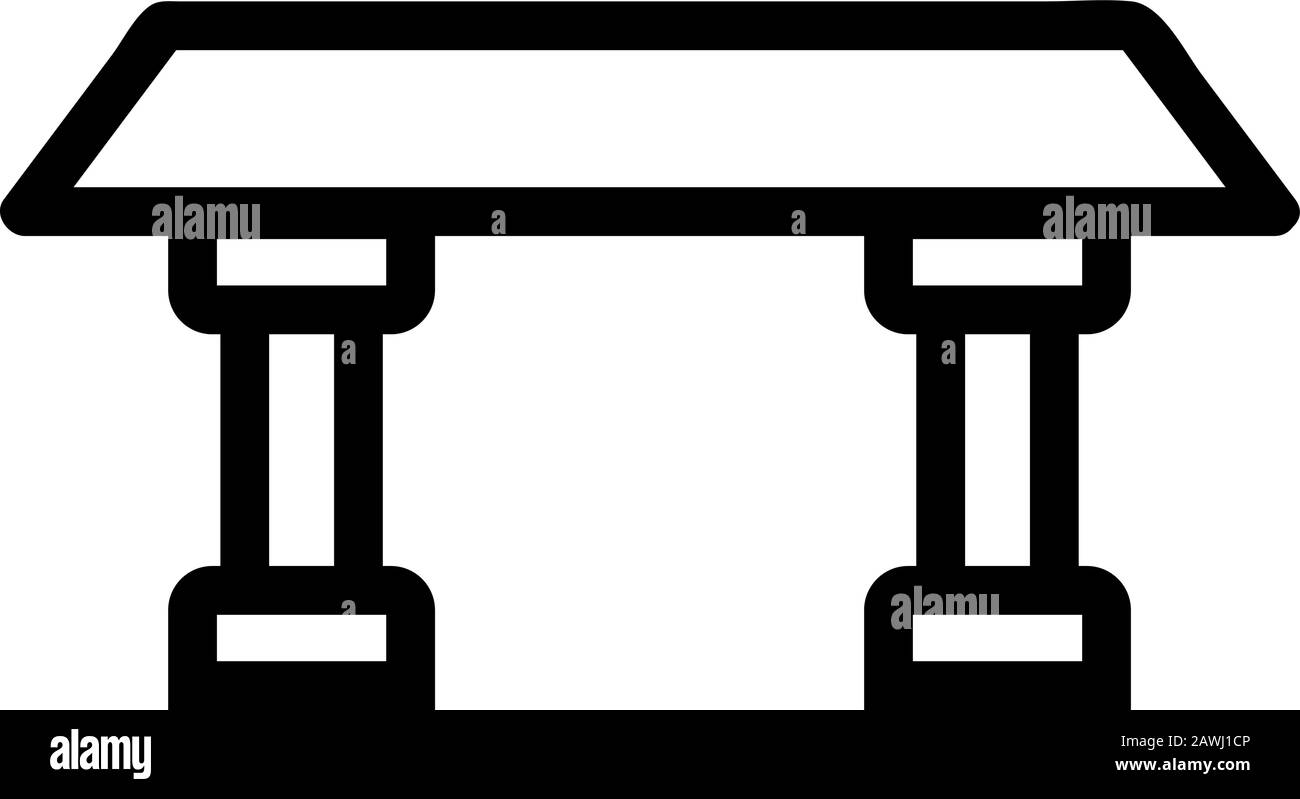 Bridge icon vector. Isolated contour symbol illustration Stock Vector ...