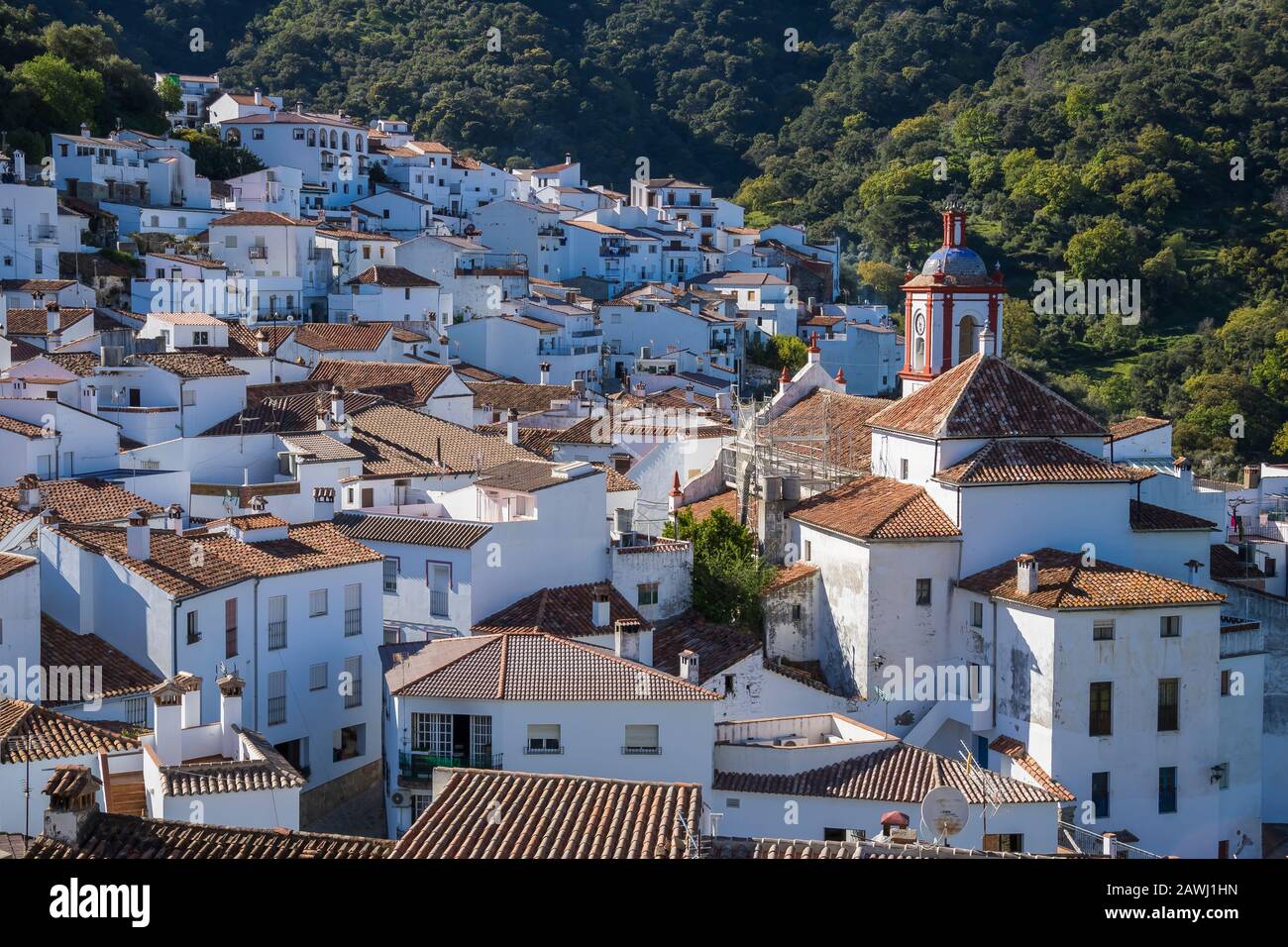 Benarraba white village in Malaga province, Spain Stock Photo - Alamy