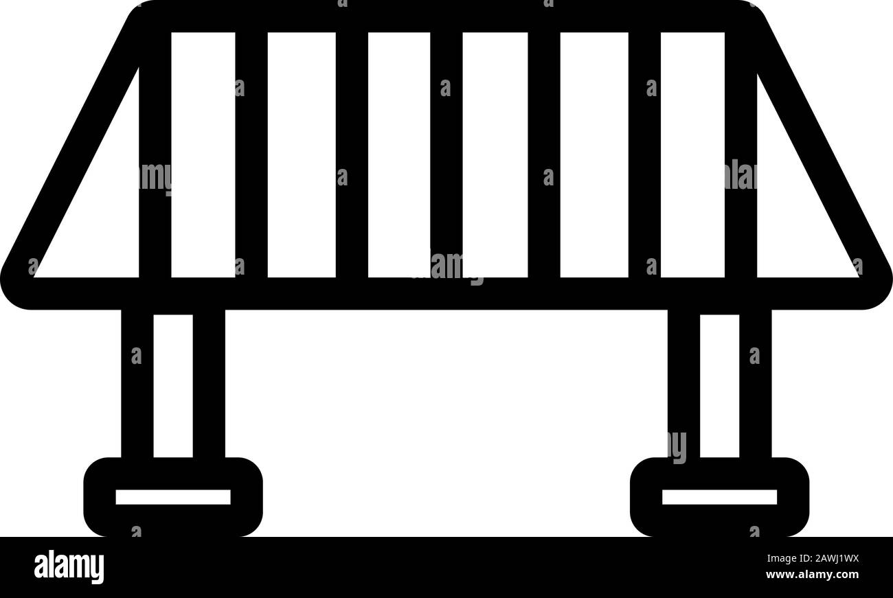 Bridge icon vector. Isolated contour symbol illustration Stock Vector ...