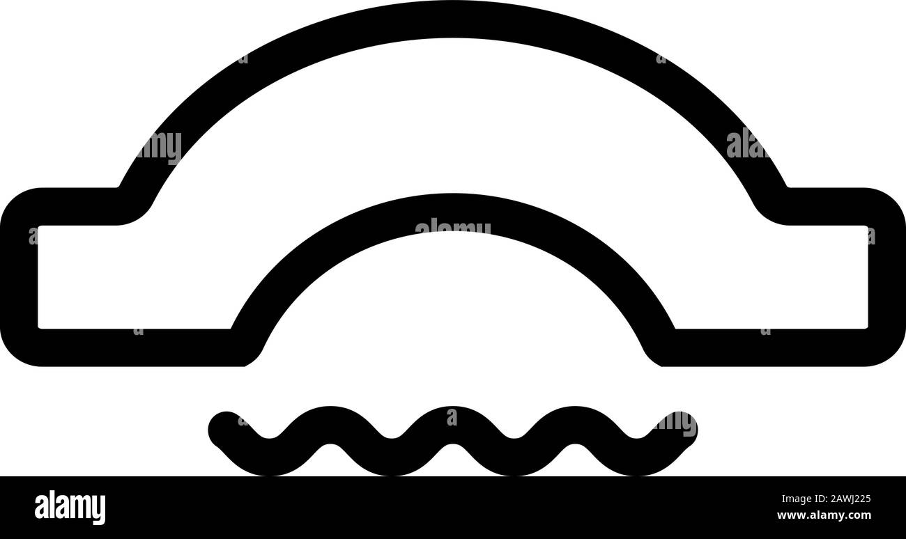 Bridge icon vector. Isolated contour symbol illustration Stock Vector ...