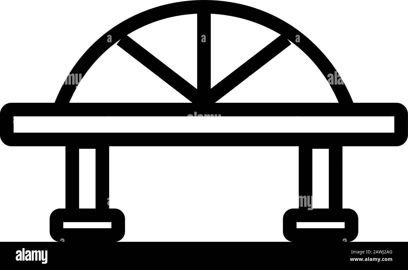Bridge icon vector. Isolated contour symbol illustration Stock Vector ...