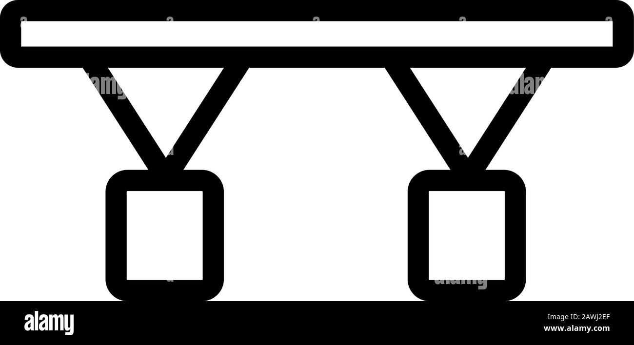 Bridge icon vector. Isolated contour symbol illustration Stock Vector ...