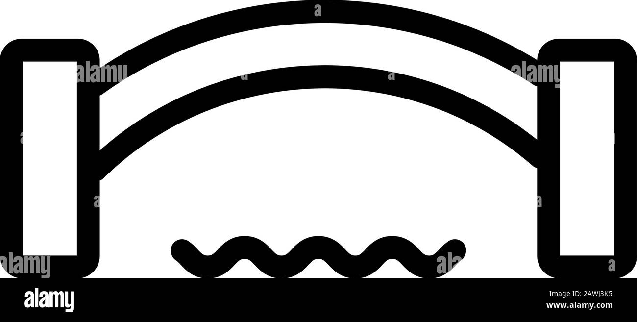 Bridge icon vector. Isolated contour symbol illustration Stock Vector ...
