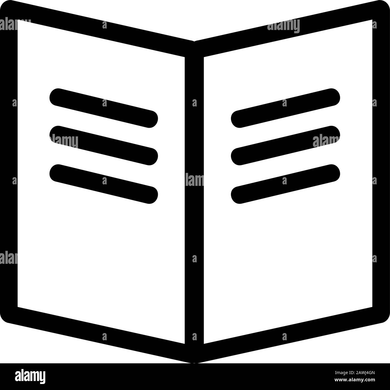 booklet icon vector. Isolated contour symbol illustration Stock Vector ...