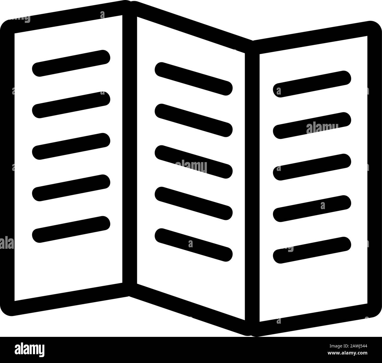 booklet icon vector. Isolated contour symbol illustration Stock Vector ...