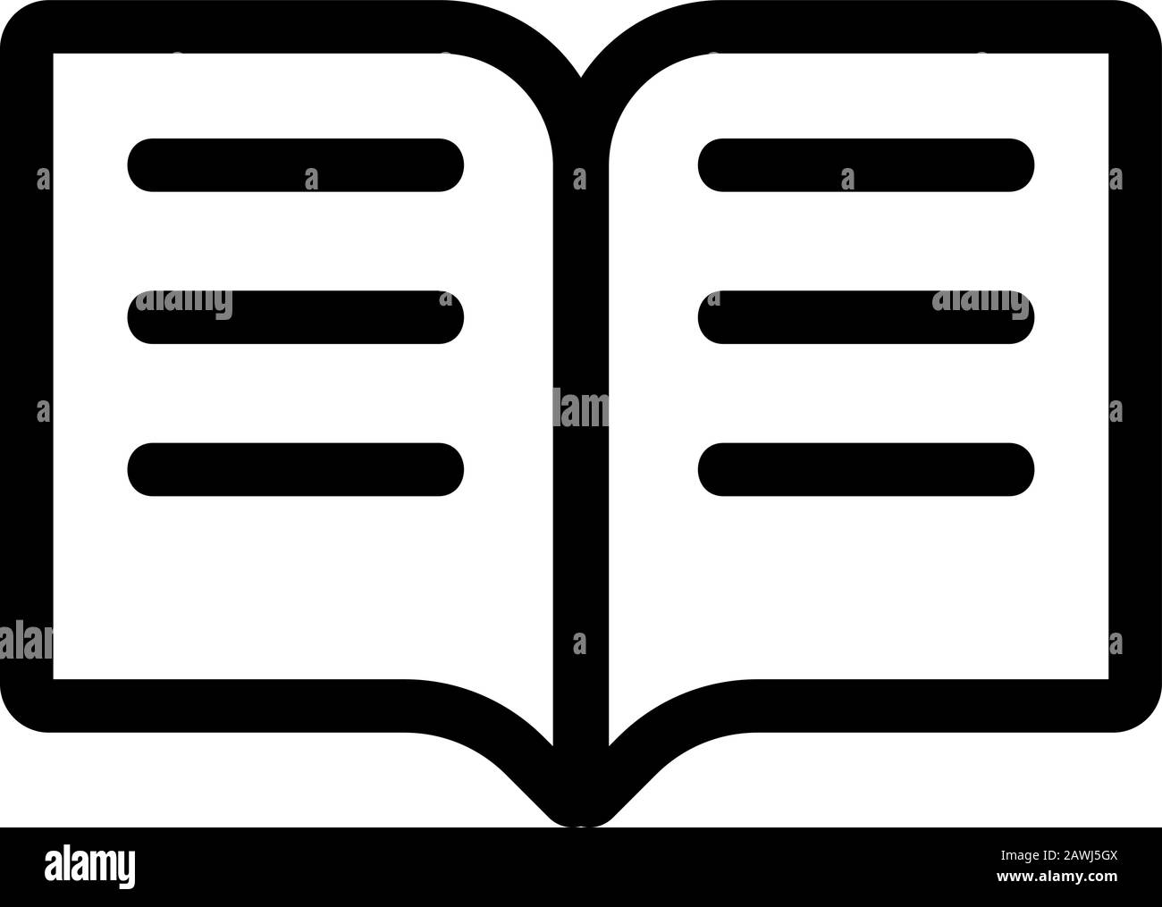booklet icon vector. Isolated contour symbol illustration Stock Vector ...
