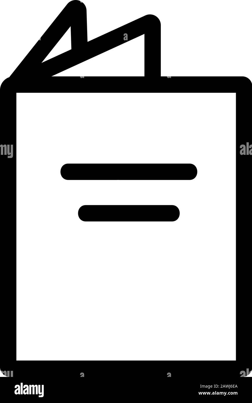 booklet icon vector. Isolated contour symbol illustration Stock Vector ...