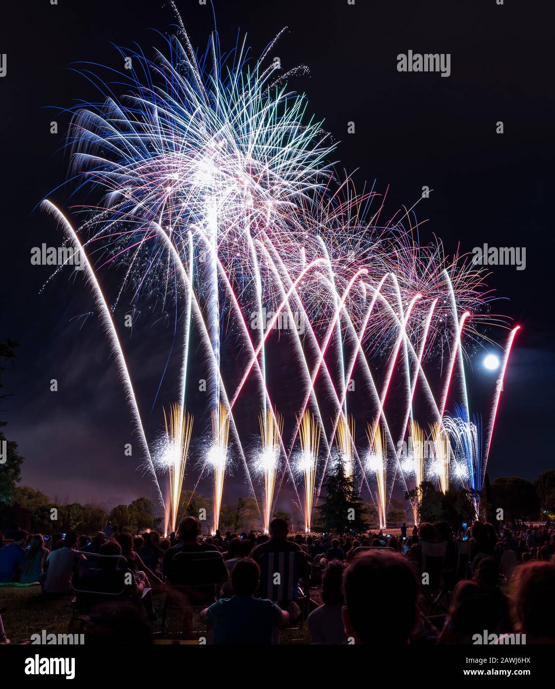 Fireworks at the village festivals Stock Photo - Alamy