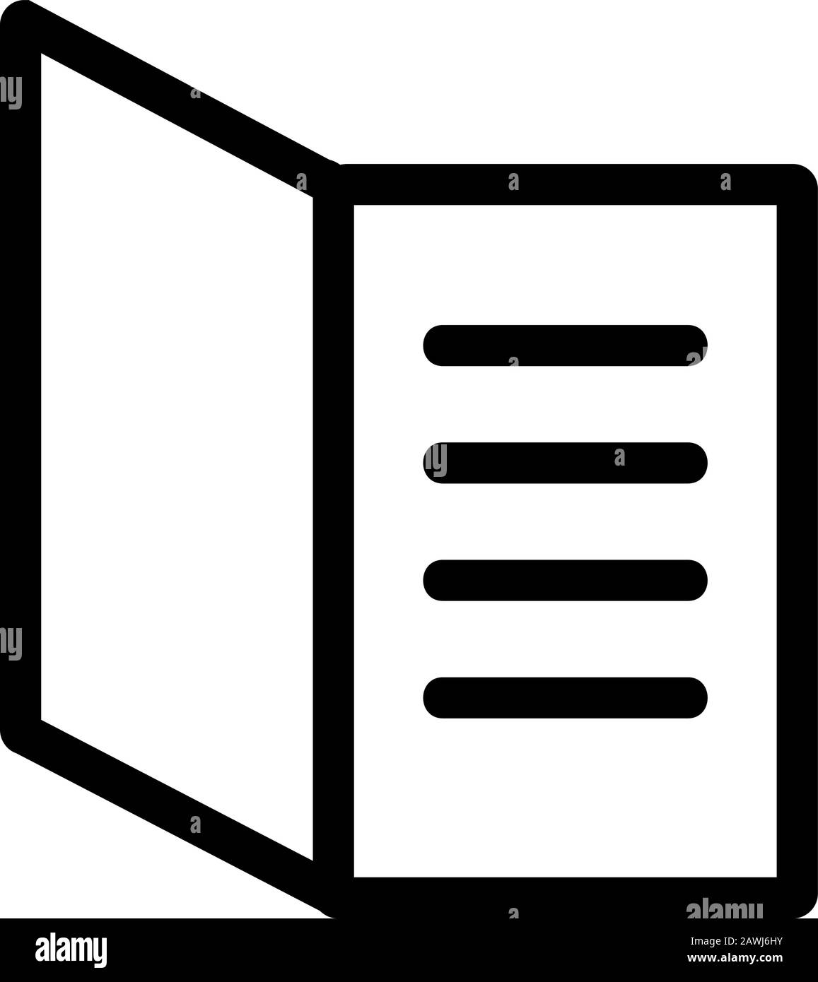 booklet icon vector. Isolated contour symbol illustration Stock Vector ...