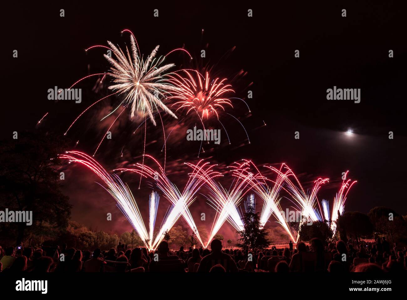 Fireworks at the village festivals Stock Photo - Alamy