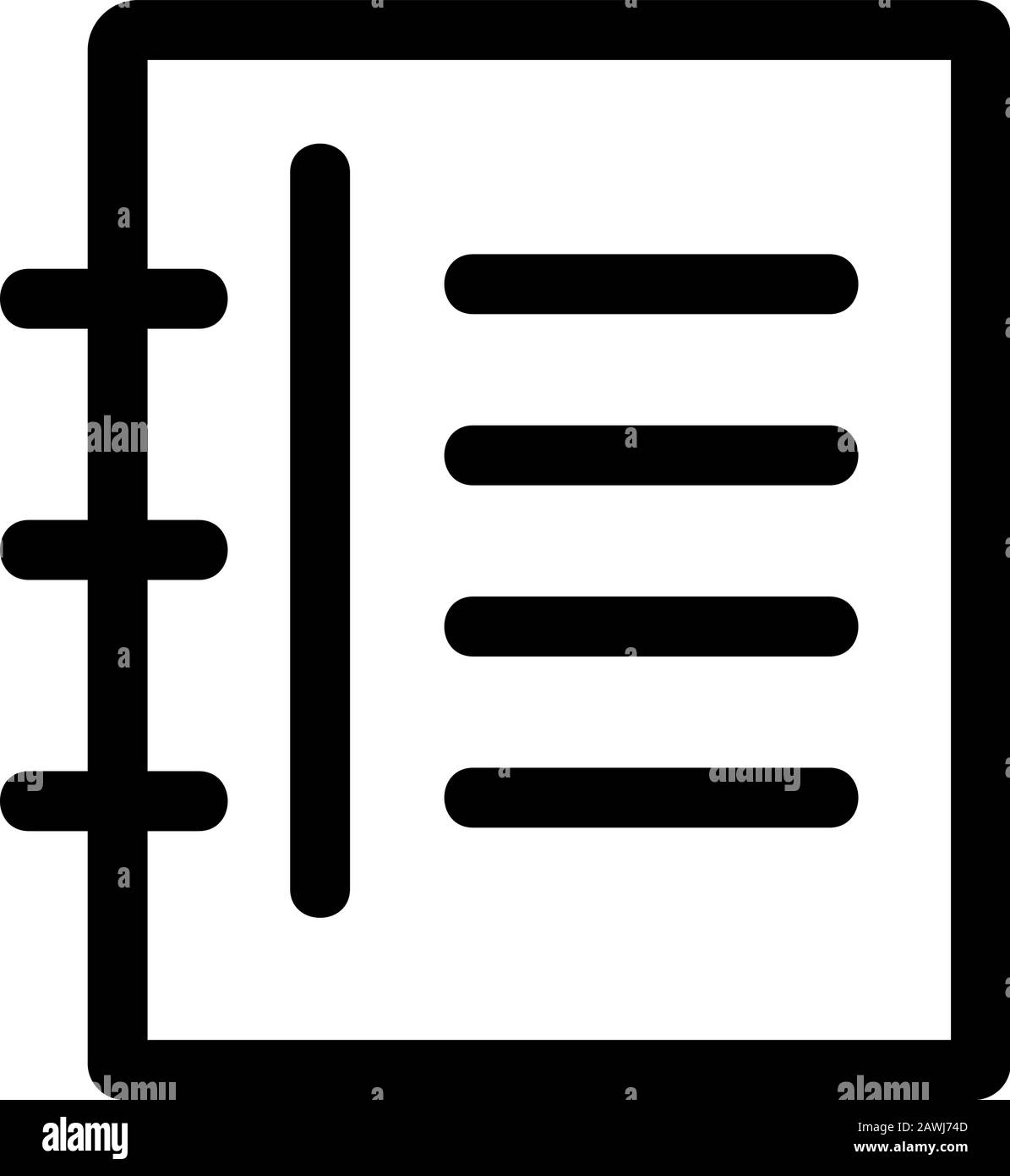 booklet icon vector. Isolated contour symbol illustration Stock Vector ...