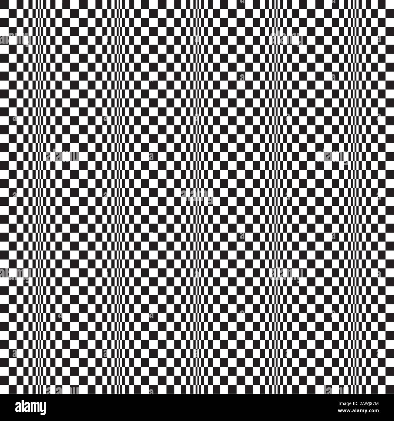 Seamless op art wave motion distortion pattern background. Vector ...